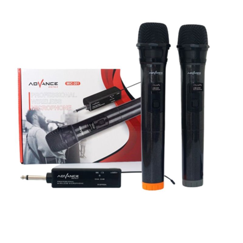 Jual Microphone / Mic Wireless Advance MIC-201 Double Isi 2 | Shopee ...