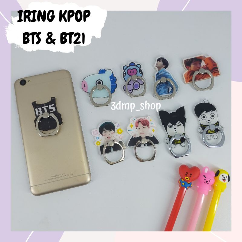 Jual Iring BTS BT21 KPOP Popsocket Holder Hp Mang Jhope Jin Jungkook ...