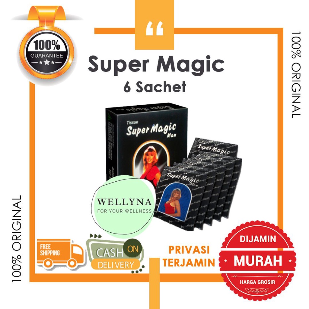 Jual Super Magic- Tisu Magic Man Aroma Original - 6 Sachets | Shopee ...