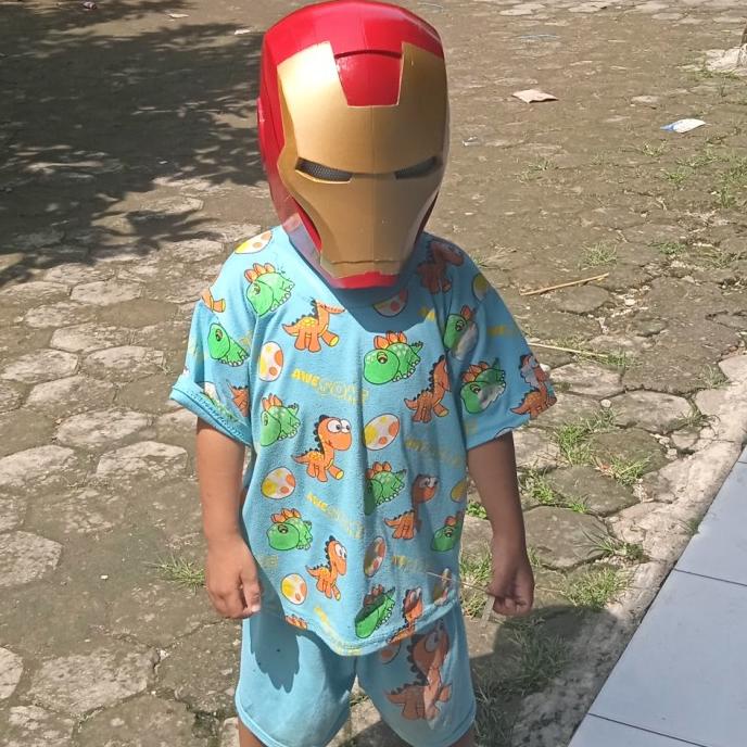 Jual Promo! Helm Iron Man Untuk Anak-Anak, Topeng Iron Man Fullfacr ...