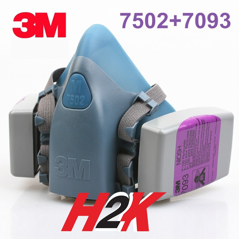 Jual Masker 3M 7502 Half Facepiece Respirator + Filter P100 7093CN ...