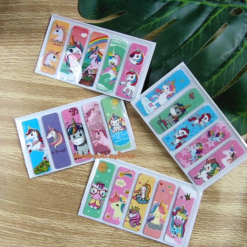 Jual Pembatas Buku Bookmark Bahan Plastik Isi 100 Pcs Karakter Lucu ...