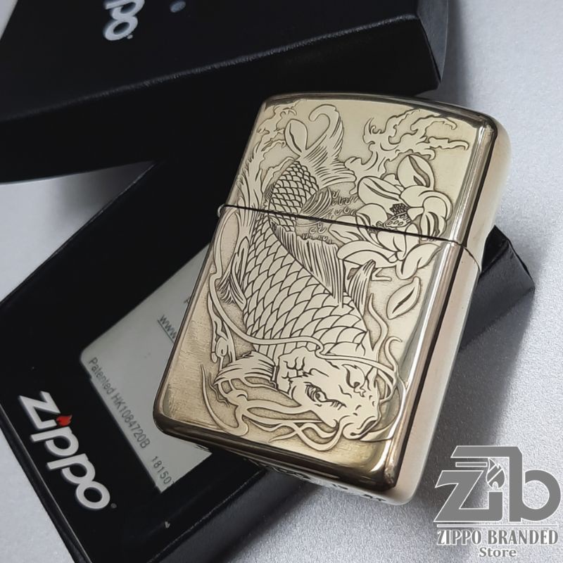 Jual zippo koi fish zippo japan fish koi betta zippo ikan koi brass ...