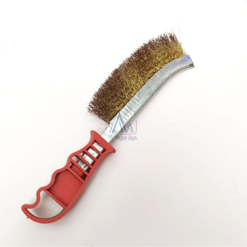 Jual Sikat Baja / Sikat Kawat Kuningan / Wire Brush Lengkung Gagang ...