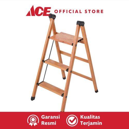Jual Tangga Ace - Krisbow Tangga Lipat Aluminium 3 Step Motif Kayu ...