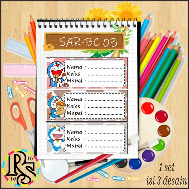 Jual Stiker label nama kartun doraemon | Shopee Indonesia