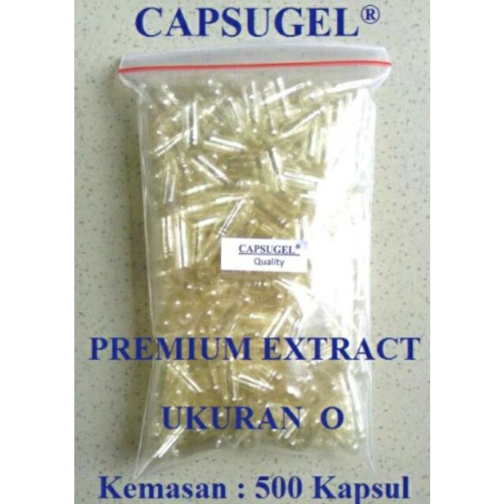 Jual Kemasan 500 CAPSULGEL Kapsul Kosong Ukuran 0 Transparan Cangkang Kapsul Kosong Natural ...