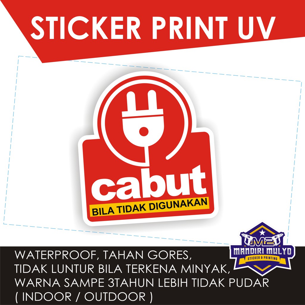 Jual STICKER SIGN K3 CABUT COLOKAN LISTRIK | Shopee Indonesia