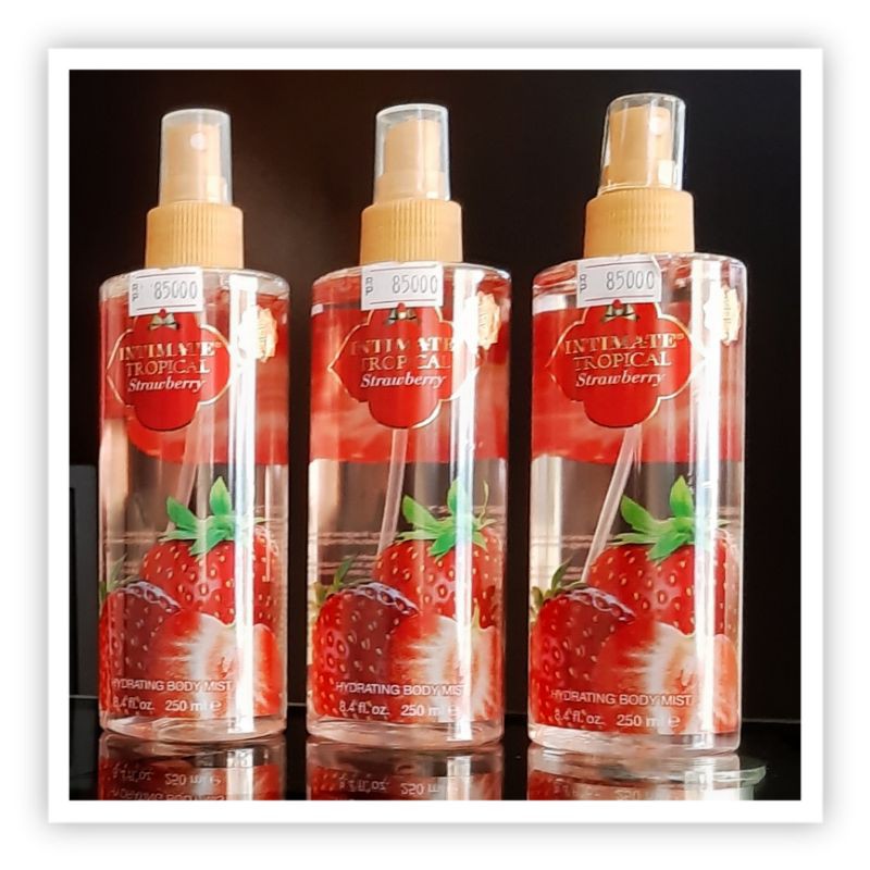 Jual INTIMATE TROPICAL STRAWBERRY BODY MIST 250ML | Shopee Indonesia