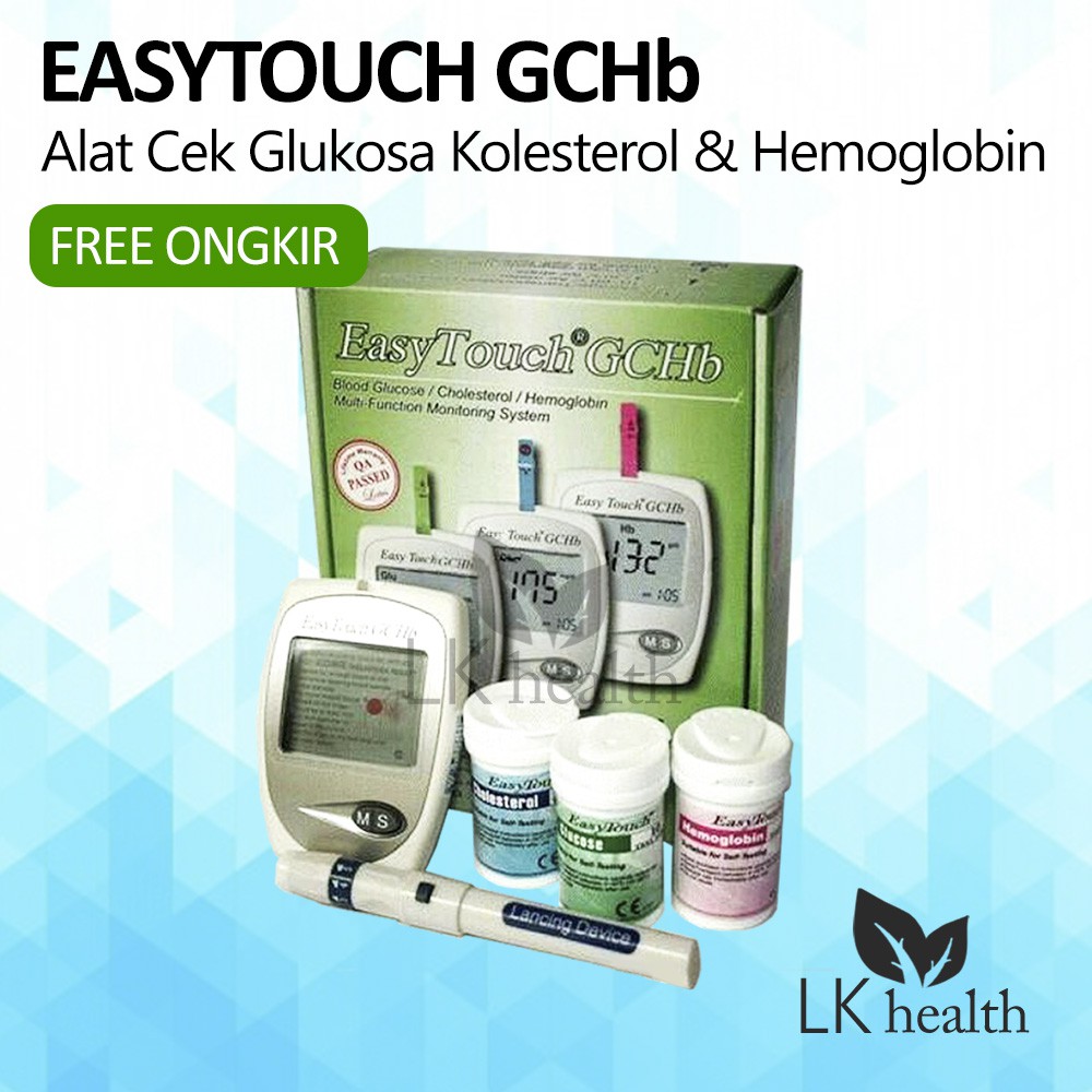 Jual Easytouch GChb Alat Cek Gula Darah Kolesterol Hemoglobin Tes ...