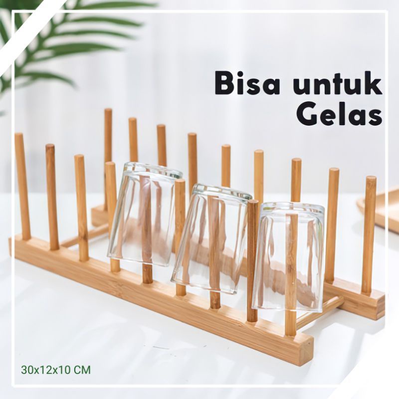Jual Rak piring minimalis dish rack kayu | Shopee Indonesia