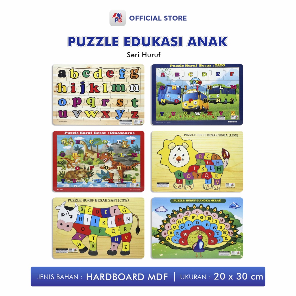 Jual Puzzle Edukasi Anak / Puzzle Kayu / Puzzle Anak Huruf Besar Singa ...
