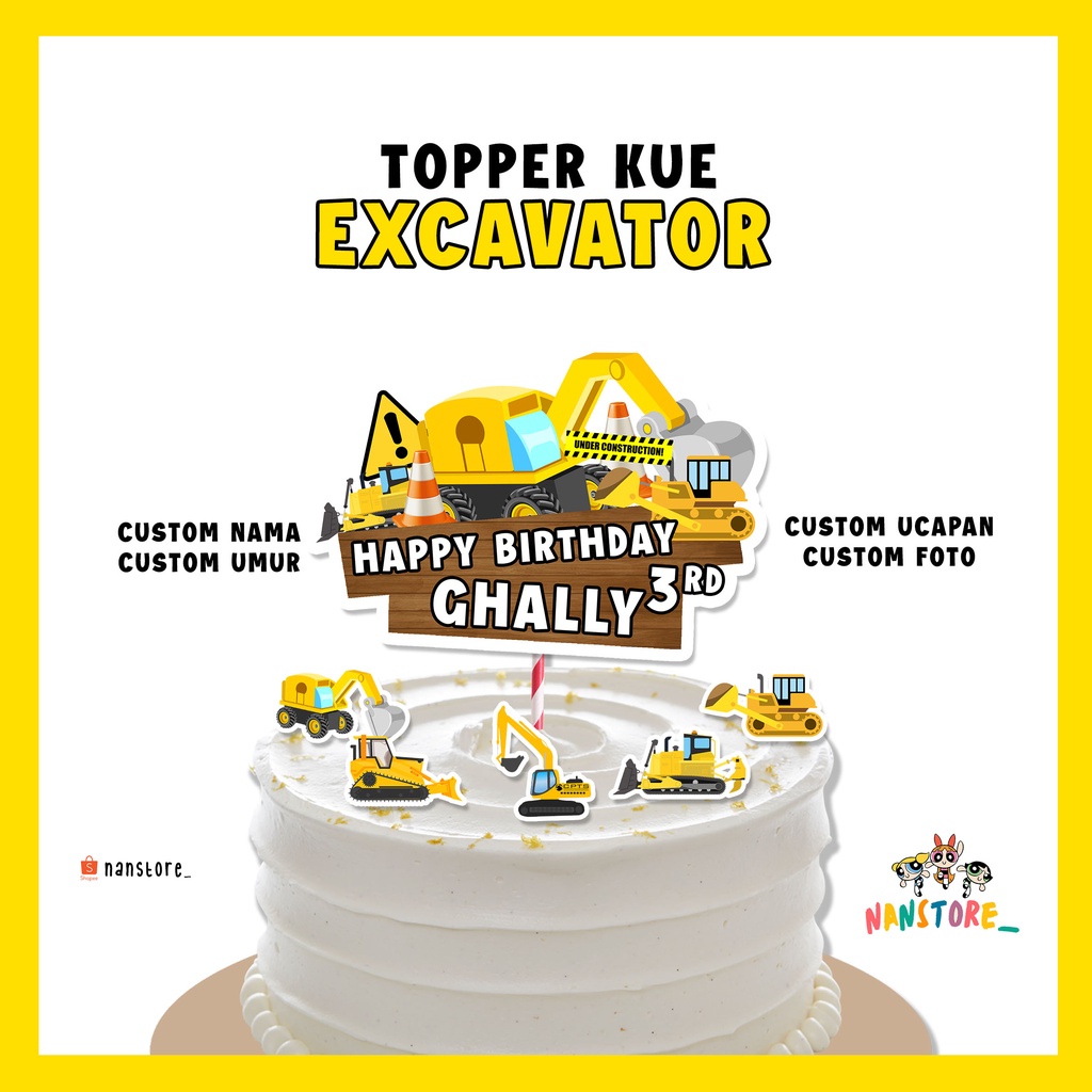 Jual Topper Cake Custom Excavator | Shopee Indonesia