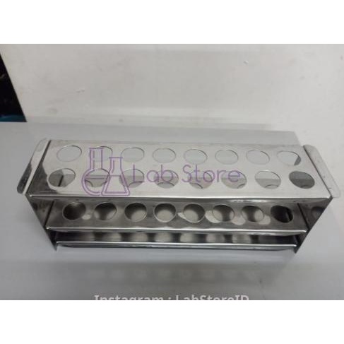 Jual Rak Tabung Reaksi Rak Test Tube Stainless Steel 16 Lubang | Shopee ...