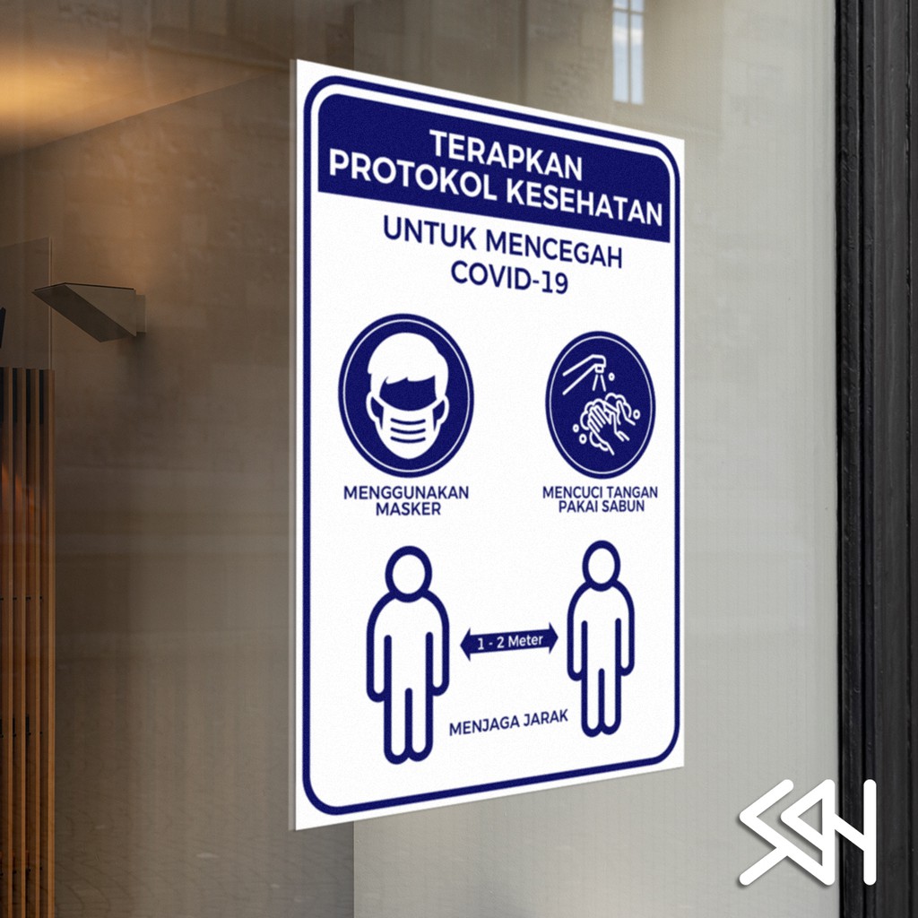 Jual A4 | Stiker Peringatan | Sticker Warning Sign | PROTOKOL KESEHATAN ...