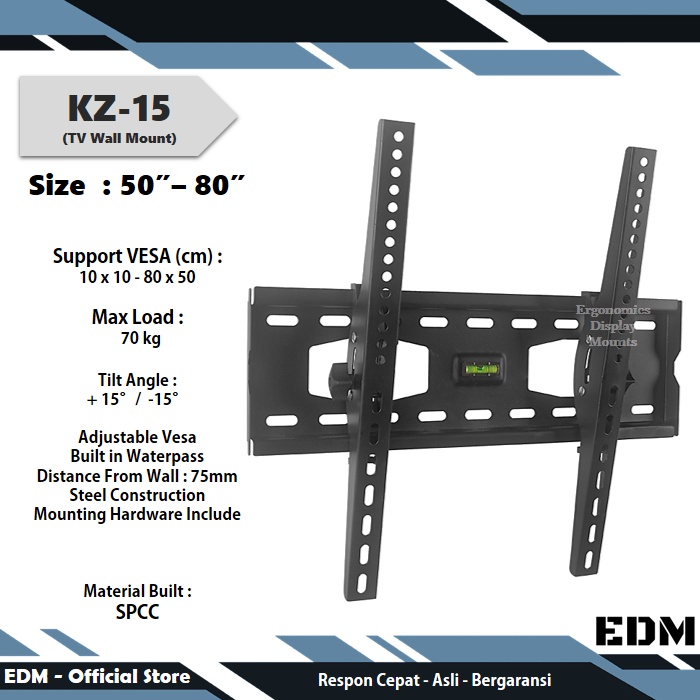 Jual Bracket Braket TV LED 40 42 43 49 50 55 60 65 70 75 80 inch ...