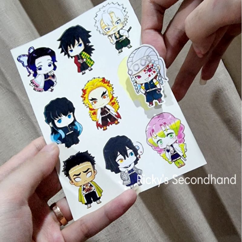 Jual Demon Slayer sticker sheet Kimetsu no Yaiba stiker KNY Anime ...