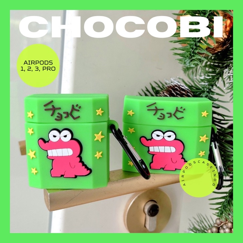 Jual Air pods Case 1 2 3 Pro Crayon Sinchan Chocobi Soft Case Air pods ...