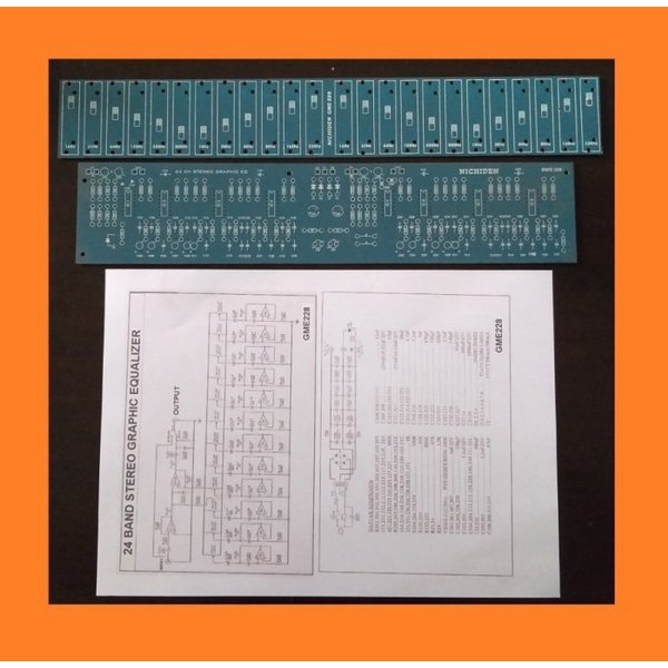 Jual PCB Equalizer Potensio Geser Stereo 24 Channel IC TL074 TL084 or ...