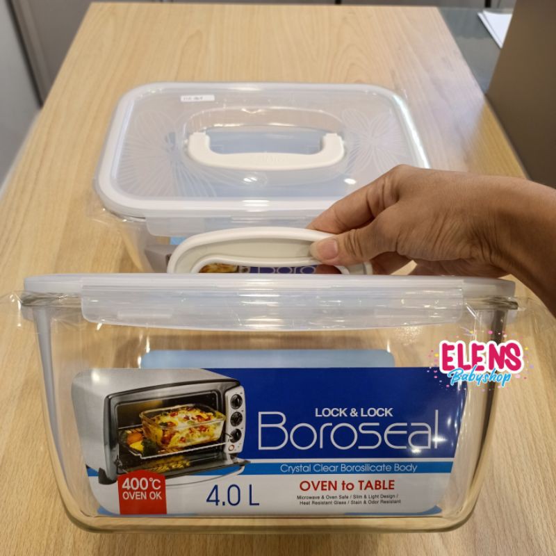 Jual Lock & Lock container glass ovenglass wadah toples makan kaca 4L ...
