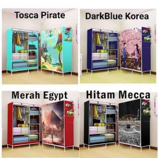Jual Lemari Baju Pakaian Kain Single Satu Pintu Minimalis Simple Cloth ...