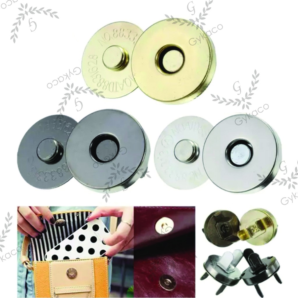 Jual Asesoris Tas Kancing Magnet Tebal (Kecil) 14 mm // Aksesoris Tas ...