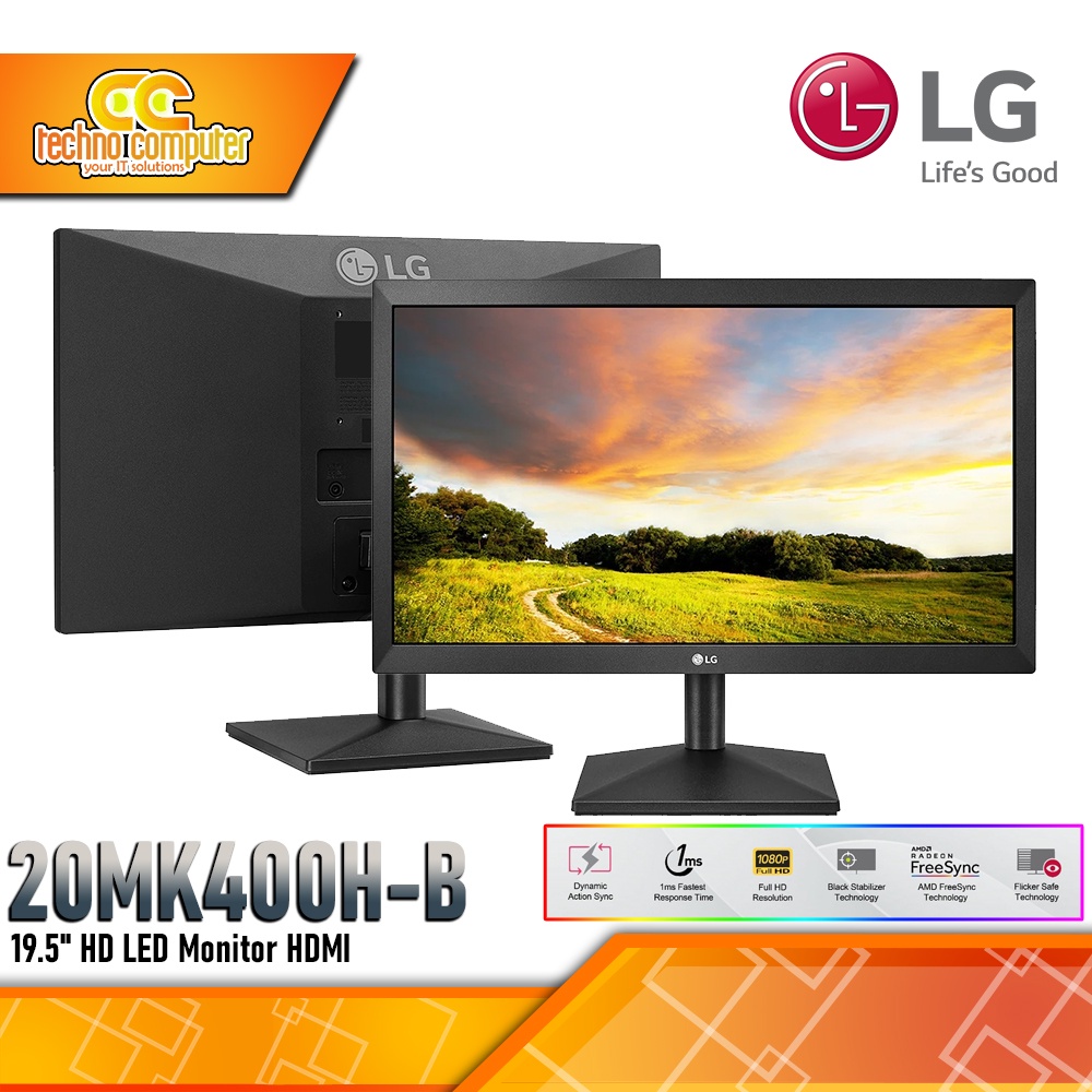 Jual MONITOR LG 20MK400H LED Monitor - 20 inch, FHD (1920 x 1080), TN ...