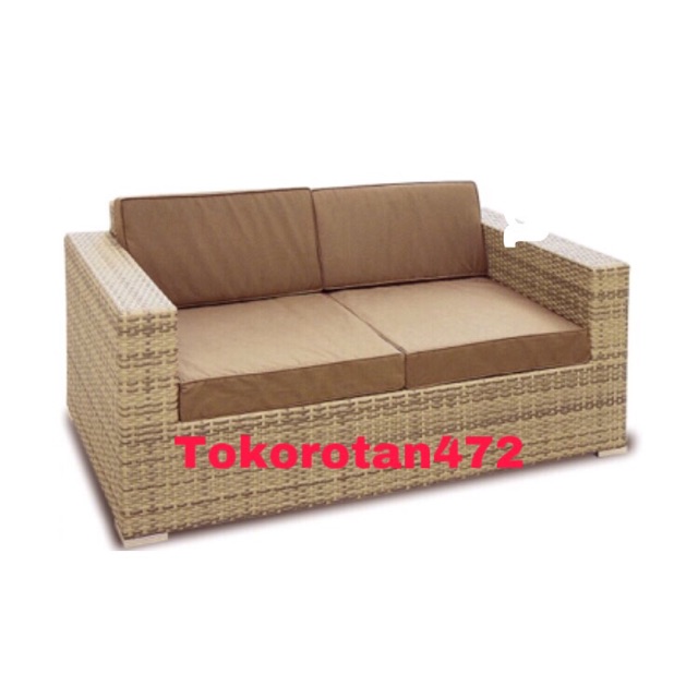 Jual Sofa Rotan Sintetis Double Seater | Shopee Indonesia