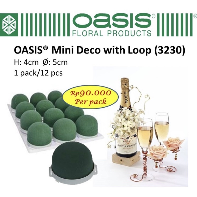 Jual OASIS Mini Deco With Loop 3230 Floral foam bunga Oasis Bunga ...
