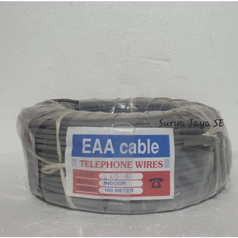 Jual Kabel Telepon Isi 4 Telpon Isi 4X0,6 Isi 100 Meter | Shopee Indonesia