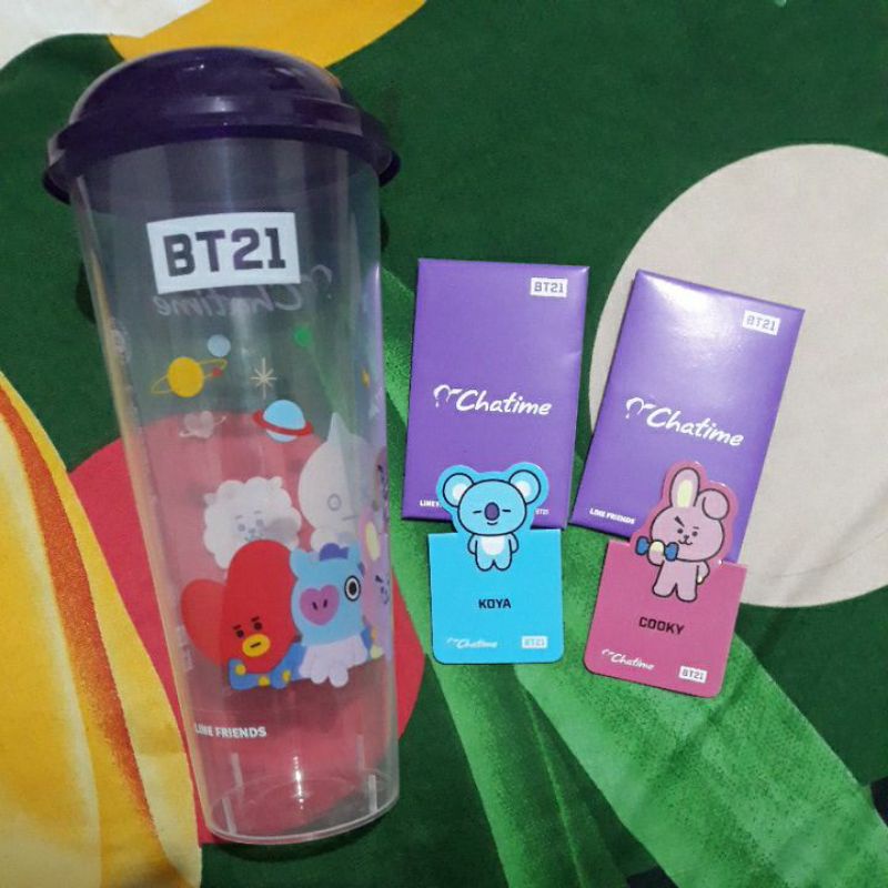 Jual BT21 x Chatime merchandise magnet dan tumblr | Shopee Indonesia