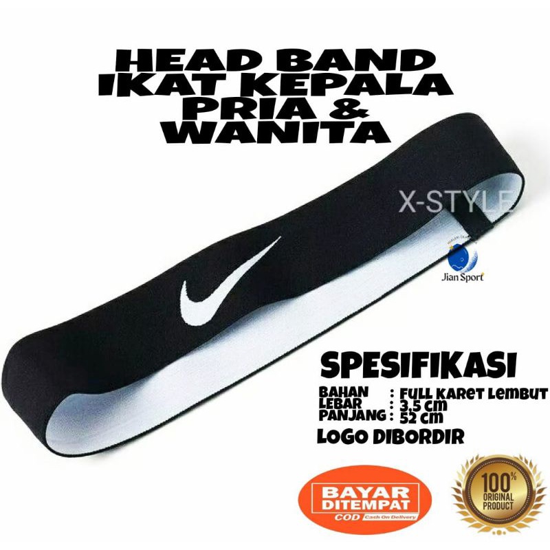 Jual Headband Sport Hairband Olahraga Ikat Kepala Bando Bandana Pria ...