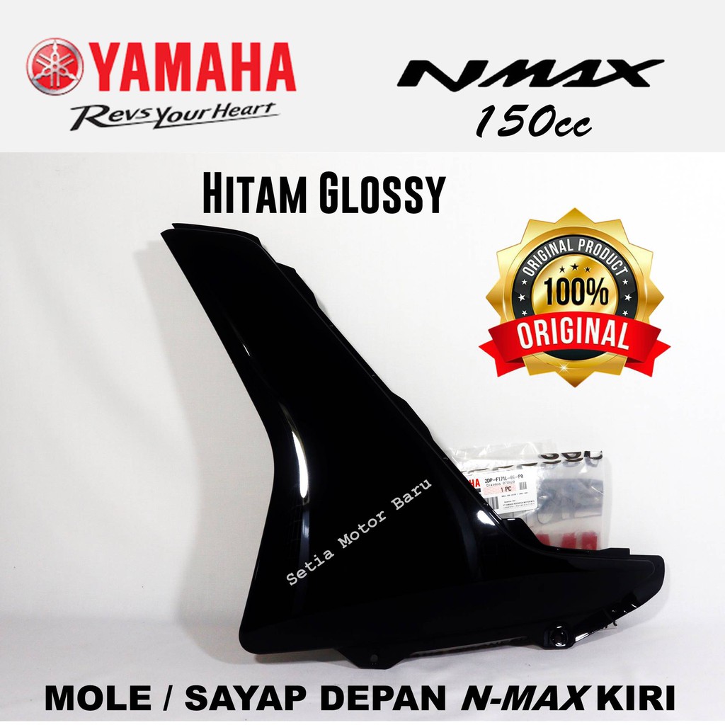 Jual Yamaha Sayap Depan Mole Side Cover Lumpur Motor Nmax Hitam Glossy ...