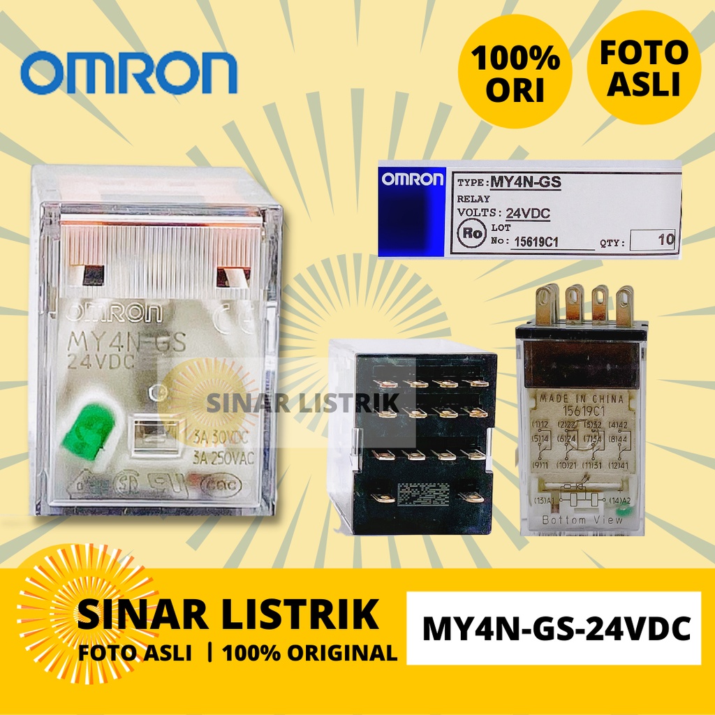 Jual OMRON RELAY MY4N-GS-24VDC MY4N GS 24VDC 14PIN | Shopee Indonesia