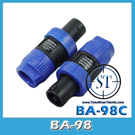 Jual BA-98C Jack Spikon Orange / Biru Pendek 5005 Speakon Spicon Box ...