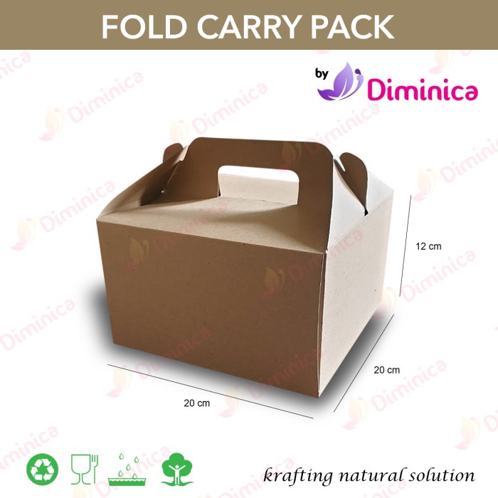 Jual SURAT-KOTAK- FOLD CARRY PACK KRAF 20X20X12|BOX GABLE KRAF 20X20X12 ...