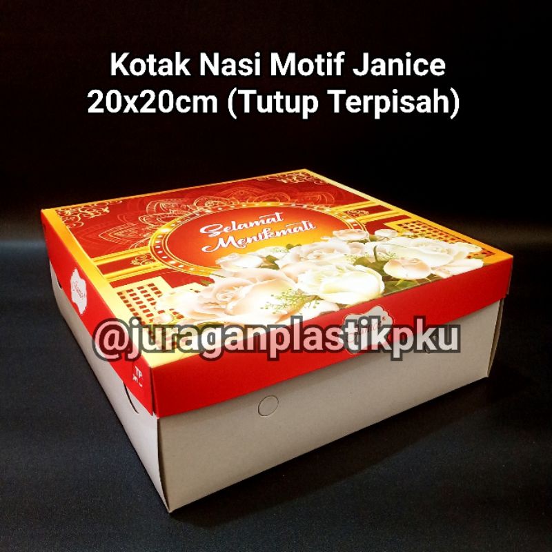 Jual ( PER 10 PCS ) Kotak Nasi Motif Janice TPS 20x20 cm | Dus Makanan ...