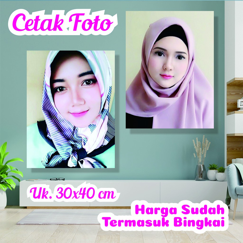 Jual Cetak Foto + Bingkai Kayu MDF 30x40cm, Tahan Air, Lapisan Anti ...