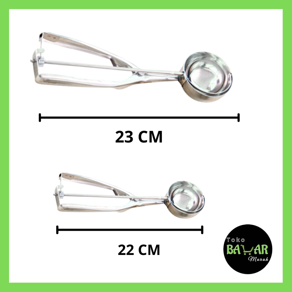 Jual Sendok Sekop Es Krim / Scoop Ice Cream / Sendok Takar Es Krim Stainless Steel Serbaguna ...