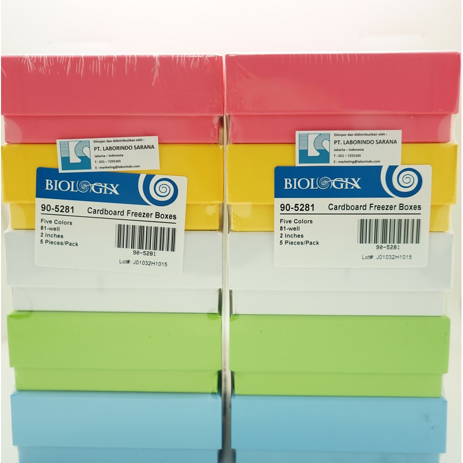Jual Biologix Cryobox Color 2 Inch ( box sampel tabung 1,5 ml ) 81 Well ...