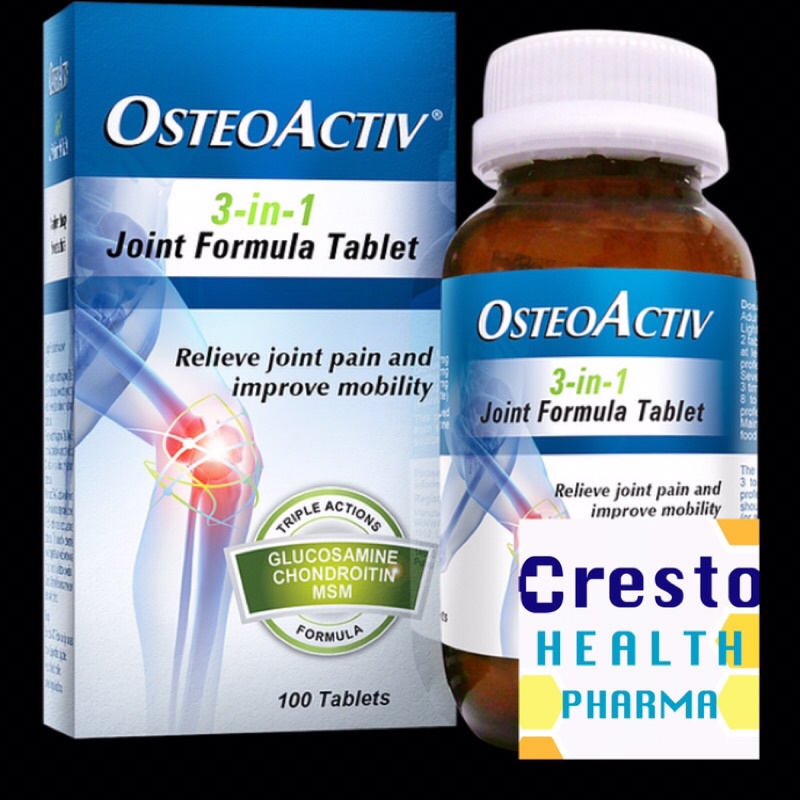 Jual Osteoactiv 3 in 1 Joint Formula 100 tablets Osteoactive 3-in-one ...