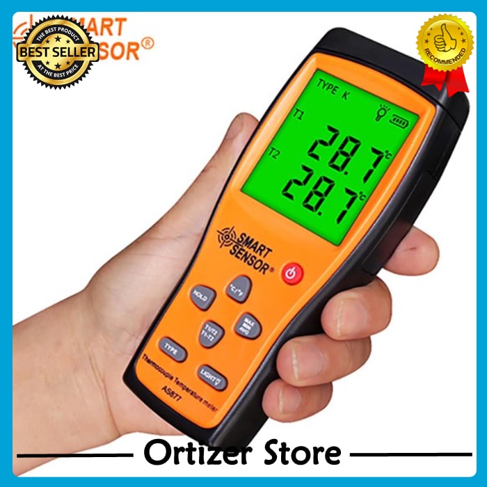 Jual Murah Thermocouple Dual Channel Smart Sensor AS877 2 Thermometer ...