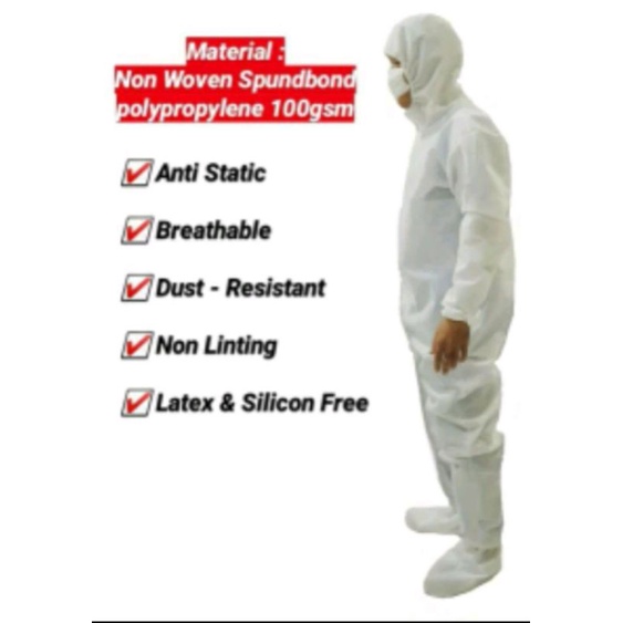 Jual baju pakaian APD hazmat spoundbound / baju celana safety murah ...