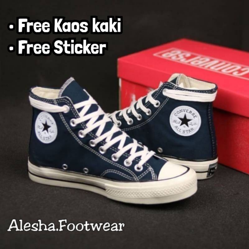 Jual Sepatu Converse 70s HI Biru Navy Hight Premium BNIB Terlaris ...