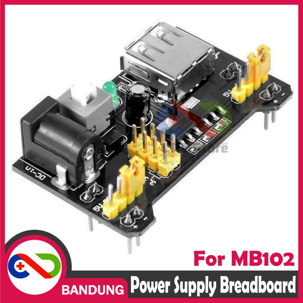 Jual POWER SUPPLY FOR MB102 BREADBOARD 3.3V/5V MODULE | Shopee Indonesia