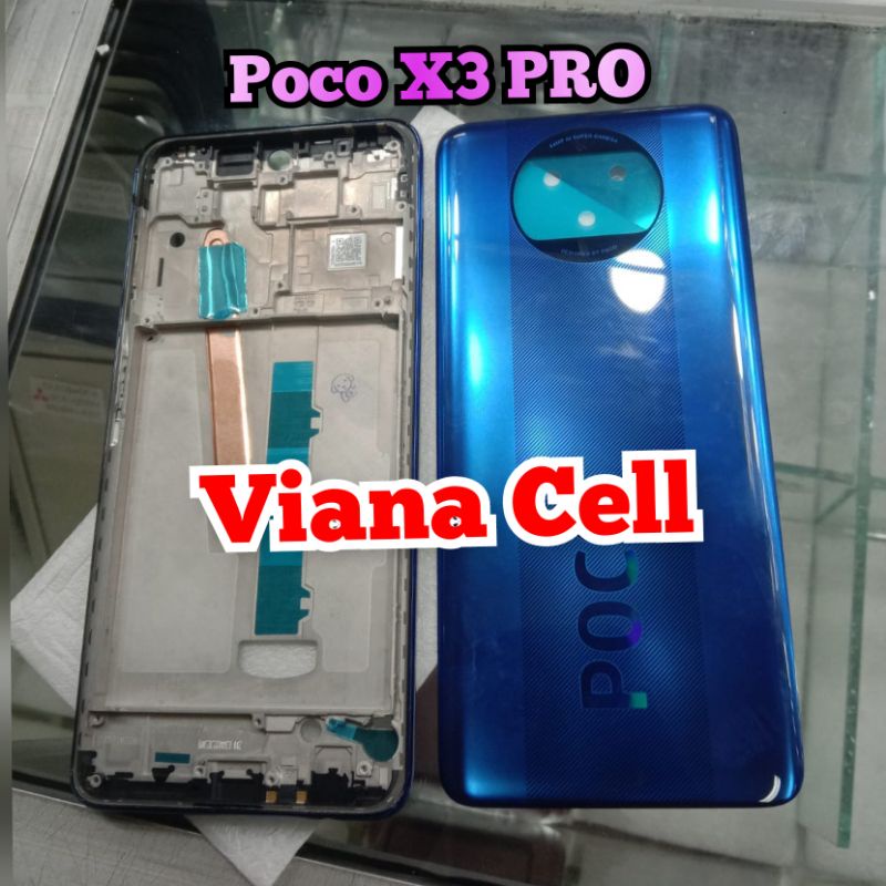 Jual frame lcd backdoor pocophone poco X3 PRO casing housing fullset ...