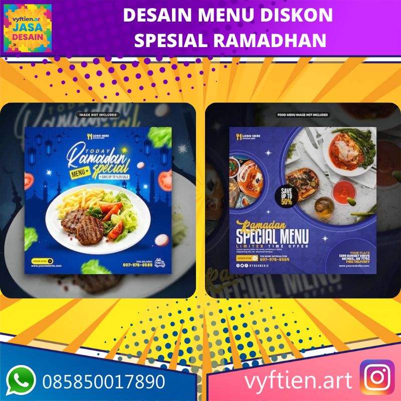 Jual DESAIN DISKON MENU MAKANAN COSTUM |WARUNG-RESTO SPESIAL RAMADHAN ...