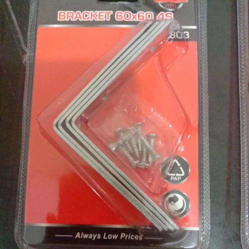 Jual siku sudut L 6 cm kecil set alat penyangga meja pintu bracket ...