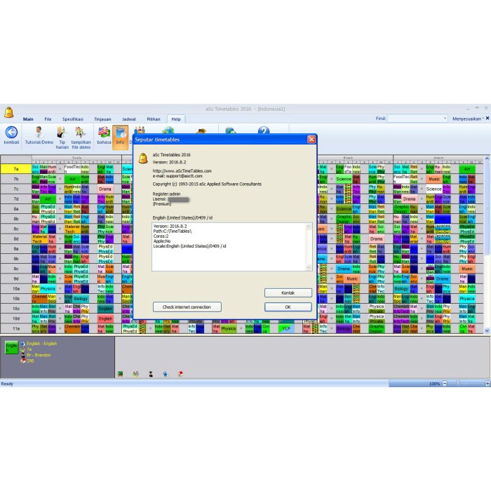 Jual Membuat Jadwal Pelajaran Dengan Asc Timetables 2019 Terbaru