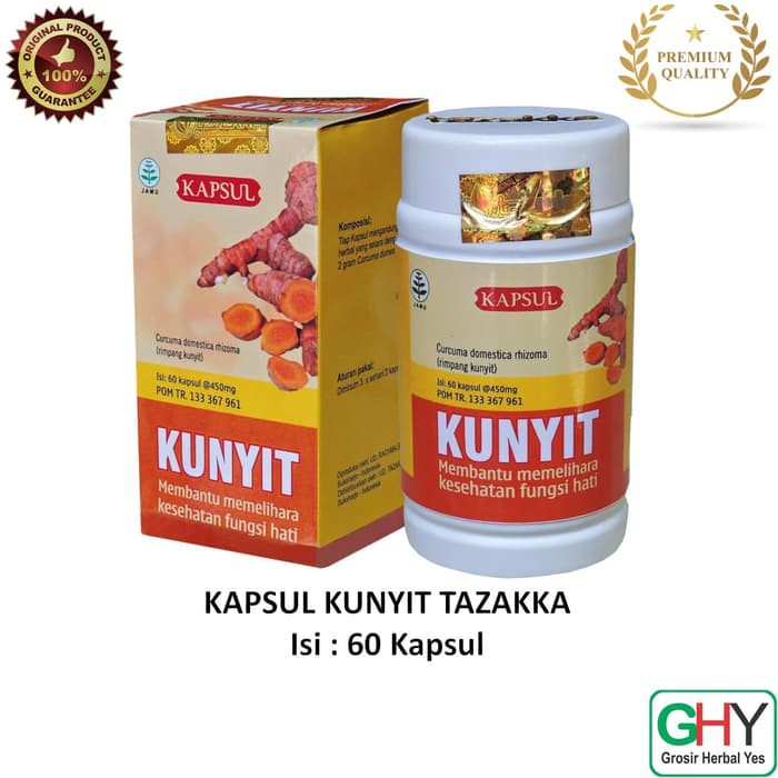 Jual Kapsul Ekstrak Kunyit - Herbal Fungsi Hati dan Anti Peradangan ...